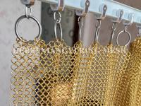 China S W Model Copper Chainmail Ring Mesh Curtain For Decoration Room Divider for sale