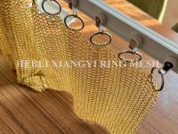 China Gold Color Wm Serie Chainmail Ring Mesh Curtain For Architectural Design for sale