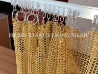 China 1.5mm*15mm Welded Chainmail Curtain With Metal Rings For Interior Decoration for sale