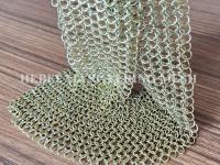 China 0.8*7mm Weld Type Chainmail Ring Mesh Curtain For Office Partition Screen for sale