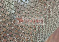 China Metal Primary Color Stainless Steel Ring Mesh Curtain For Staircases Isolation for sale