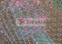 China Metal Primary Color Stainless Steel Ring Mesh Curtain For Staircases Isolation for sale