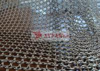 China Metal Primary Color Stainless Steel Ring Mesh Curtain For Staircases Isolation for sale