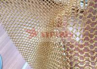 China Gold Color Carbon Steel Chainmail Curtain For Coffee Shop Decoration for sale