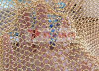 China Gold Color Carbon Steel Chainmail Curtain For Coffee Shop Decoration for sale