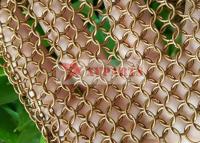 China 1.0x8mm Ring Chainmail Curtain Brass Material Metal In Sound Stage for sale
