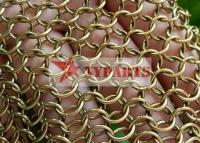 China 1.0x8mm Ring Chainmail Curtain Brass Material Metal In Sound Stage for sale