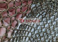 China 2.0x20mm Antique Bronze Welded Metal Ring Mesh Curtain For Architectural Designs for sale