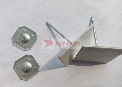 China 12ga Mild Steel Fixing Rockwool Insulation Fasteners Hanger Nails With Double Side Tape   for sale