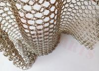 China 10mm Stainless Steel Wire Ring Mesh Curtain With Tracks For Space Partition for sale