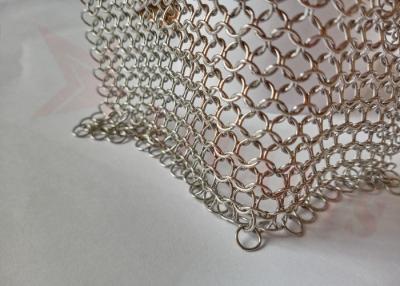 China 7mm Welded Ring Metal Mesh Curtains Room Divider Stainless Steel for sale