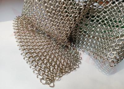 China Stainless Steel Welded Ring Metal Mesh Curtain Security 0.53mm X 3.81mm for sale