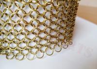 China 7mm Stainless Steel Welded Ring Mesh Curtain For Space Decoration for sale