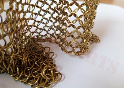 China 7mm Stainless Steel Ring Mesh Curtain Antique Bronze For Architecture for sale