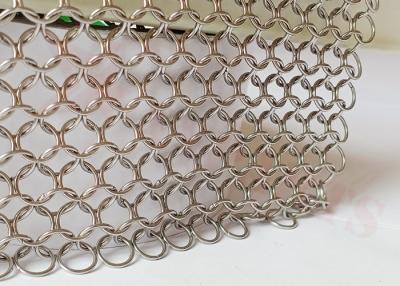 China 1.2x10mm Metal Mesh Drapes Stainless Steel Chain Mail Curtains For Architecture for sale