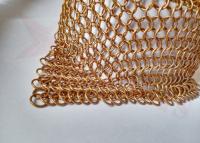 China 8mm Architecture Chainmail Fabric In Copper Color for sale