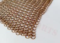 China 8mm Architecture Chainmail Fabric In Copper Color for sale