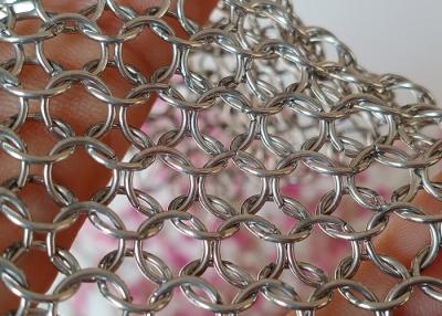 China 304 Stainless Steel Welded Ring Mesh Curtain For Separating Interiors for sale