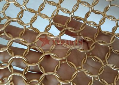 China Fire Prevention Stainless Steel Ring Mesh Drapery Used As Decorative Metal Curtain for sale