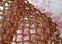 China Copper Color Stainless Steel 10mm Ring Mesh Curtain As Outer Facade Covering for sale