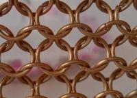 China Copper Color Stainless Steel 10mm Ring Mesh Curtain As Outer Facade Covering for sale
