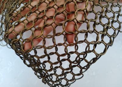 China Bronze Color 15mm Metal Ring Mesh Curtain Stainless Steel For Decoration for sale