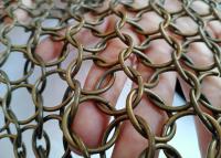 China Bronze Color 15mm Metal Ring Mesh Curtain Stainless Steel For Decoration for sale