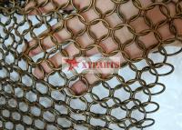 China Brass / Copper Hand Woven Ring Mesh Drapes For Wall Decoration And Curtain for sale