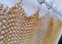 China 7mm Stainless Steel Chainmail Curtain Gold Color For Interior Decoration for sale