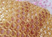 China 7mm Stainless Steel Chainmail Curtain Gold Color For Interior Decoration for sale