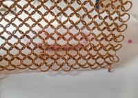 China Copper Color Stainless Steel 10mm Chain Mail Fringe Curtains For Architectural Design for sale