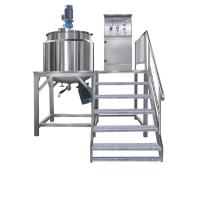 China 500L Stainless Steel Vacuum Emulsifier Mixer with Homogenizer for Cosmetic Cream and Lotion for sale