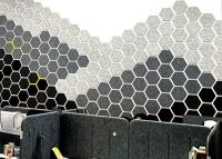 China 9mm Hexagon Fireproof Fabric Acoustic Panel for Sound Absorption for sale