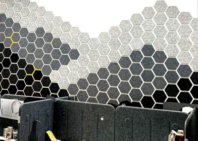 China 9mm Hexagon Fireproof Fabric Acoustic Panel for Sound Absorption for sale