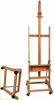 China Simple Portable Collapsible Artist Painting Easel Large Picture Frame Easel With Wheel for sale