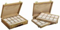 China Wooden Art Storage Box With Tray , Rectangular Paint Storage Containers 35.5 X 26.5 X 8.6cm for sale