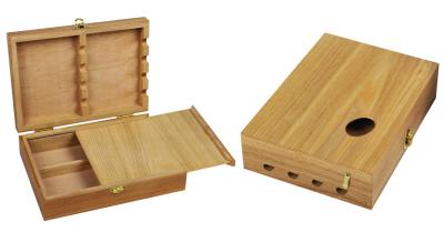 China Natural Color Art Storage Containers Wooden Paint Box Private Logo Available for sale