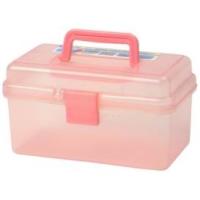 China Transparent Colored Lidded Storage Containers , Plastic Craft Box Tongue Groove Construction for sale