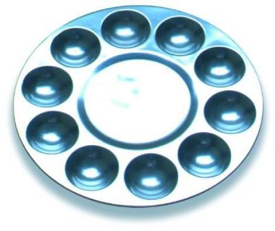 China 10 Wells Metal Mixing Palette Art Painting Kit For Elementary Students for sale