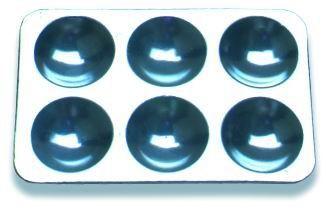 China Special Art Painting Accessories 6 Color Pool Metal Palette 13 x 8.5cm for sale