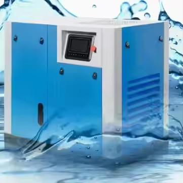 China 100% Water Free Lubricated Screw Air Compressor 45kw For Food Industry for sale