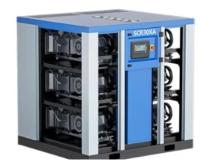 China High Pressure 300KW Two-Stage Scroll Micro-Oil Screw Air Compressor with Touch Screen Control Core Motor Component for sale