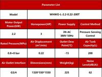 China Oil-Free Scroll Air Compressor with Cold Dryer & Air Tank - Stable Performance for Industrial Machinery WHWO-L-2.2-0.22-200T for sale