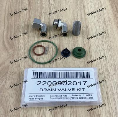 China Pneumatic Replacement Compressor Parts Atlas 2200902017 Drain Valve Kit Metal Aluminum Screw Type Used New Condition for sale