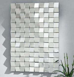 China Hanging Framless 3D Wall Mirror For Home Decorative Beveled Edge 80 * 120cm for sale