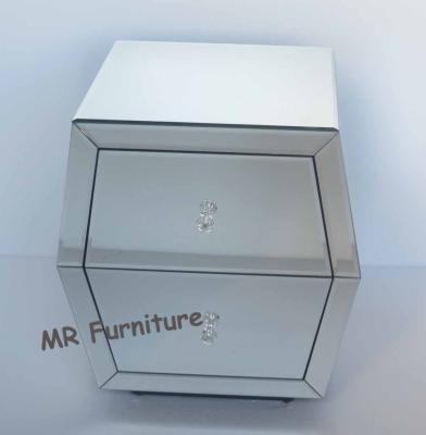 China Silver Mirrored Night Stands Franch Style  W51 * D37 * H64cm Overall Size for sale