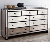 China Modern Mirrored Sideboard Table , 9 Drawers Antique Mirrored Sideboard for sale
