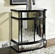 China One Drawer Black Mirrored Sideboard Furniture W70 * D40 * H82cm Size for sale