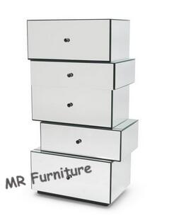 China Block Style Mirrored Credenzas Buffets , Full Mirrored Buffet And Sideboards for sale