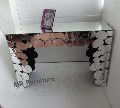 China Beveled Mirrored Console Table 110 * 40 * 76cm H Size Full Silver Color for sale